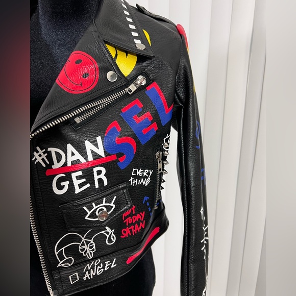 Nevada Love | Jackets & Coats | Nevada Love France Faux Vegan Studded ...